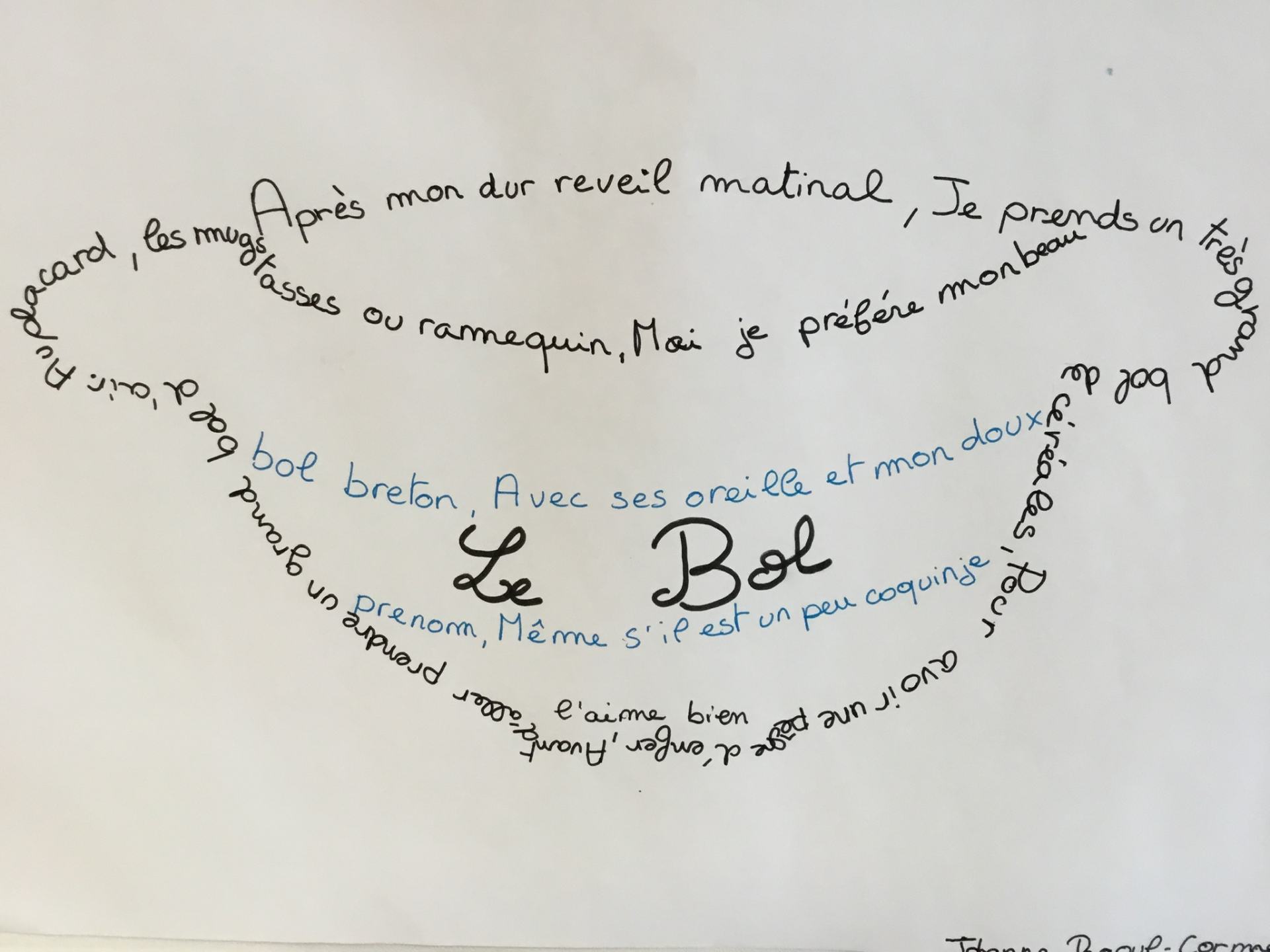 Des calligrammes en 5ème - Cours du Sacré-Cœur