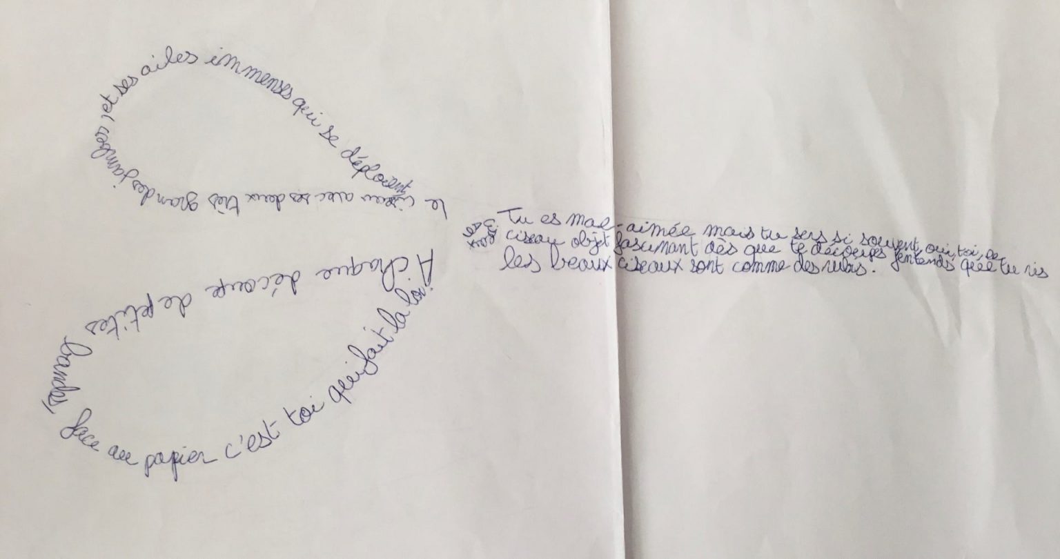 Des calligrammes en 5ème - Cours du Sacré-Cœur