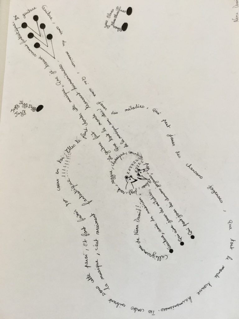 Des calligrammes en 5ème - Cours du Sacré-Cœur